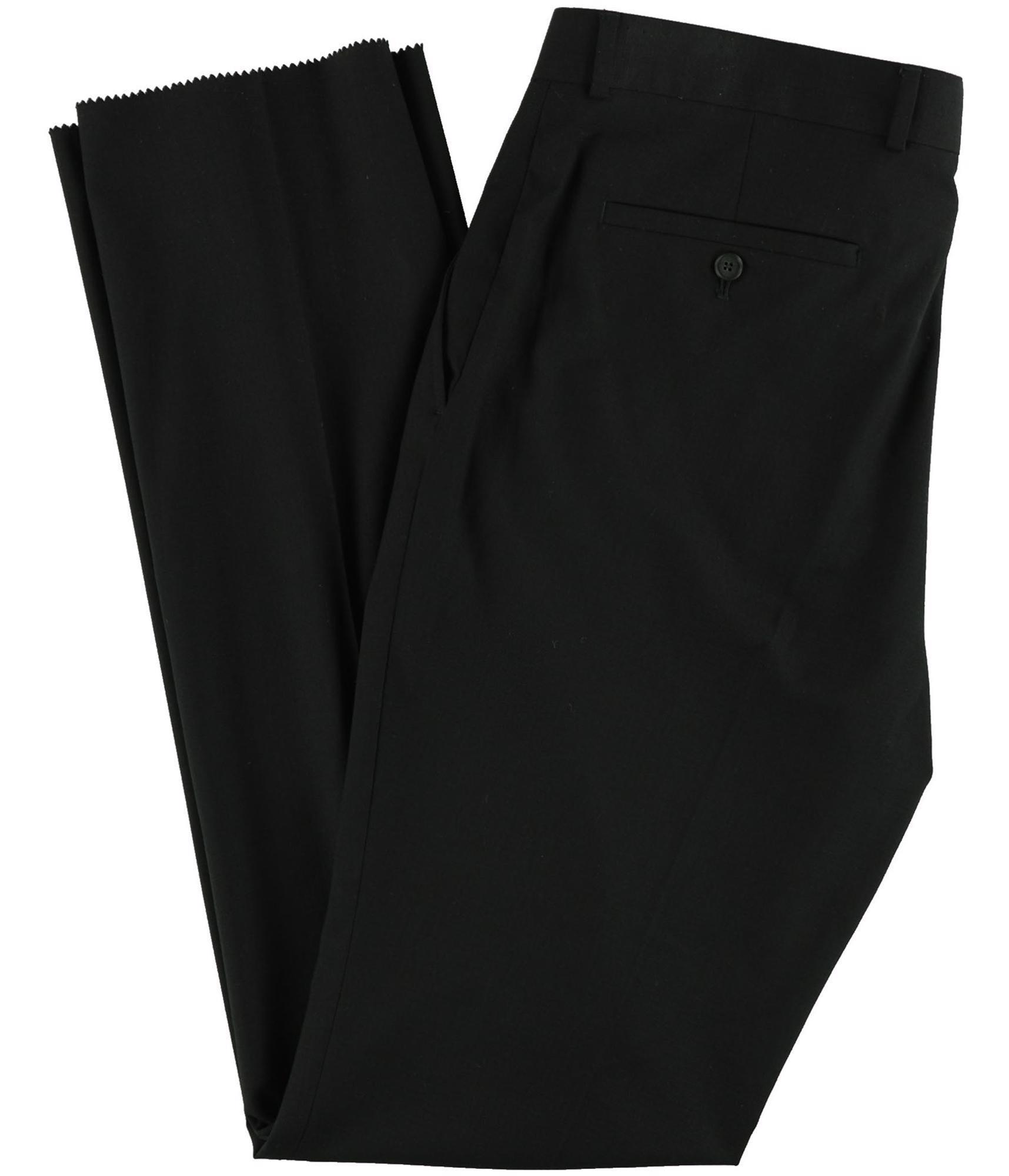 Kenneth Cole Mens Tonal Check Dress Slacks Black 37w X Unfinishedl for ...